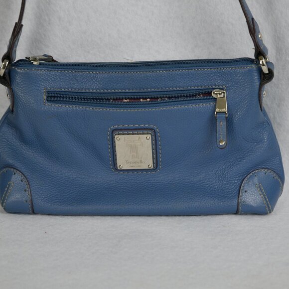 Tignanello | Bags | Tignanello Blue Pebbled Leather Handbag Purse With ...